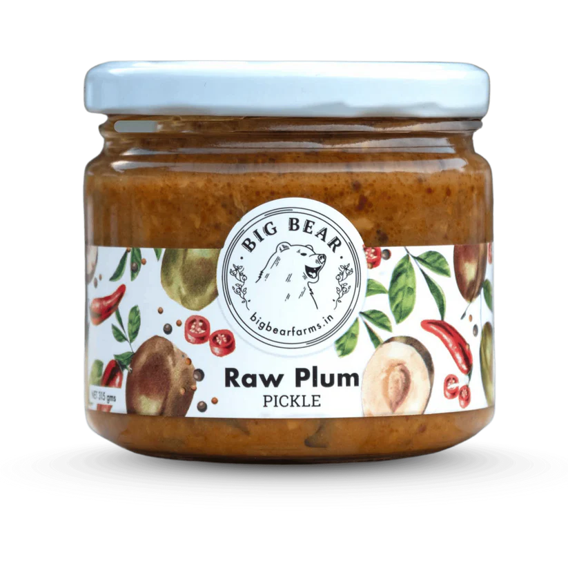 Raw Plum Pickle - 315gms | Big Bear Farms – My Pahadi Dukan