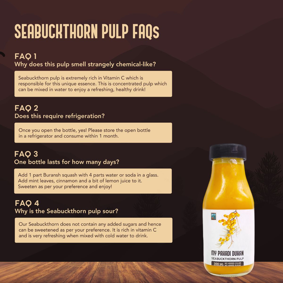 Buy Sea Buckthorn Juice (Pulp) Online (No Added Sugar)